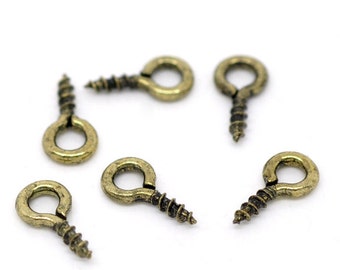 Brass eye screw | Etsy