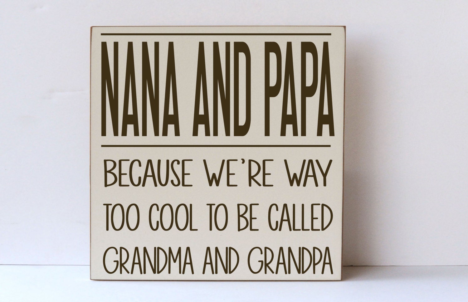 Nana and Papa Wood Sign Grandparent Decor Gift for Nana and