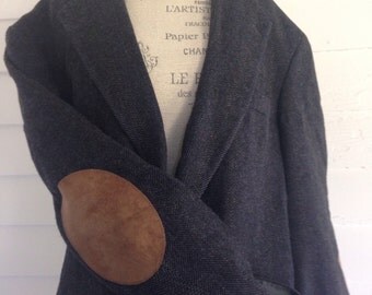 Vintage Men's Camel CORDUROY Professor Jacket with Suede