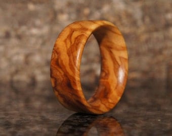 Oak Ring Any size Oak Wood Ring Burned by OliveWoodJewellery