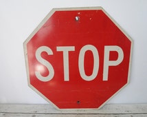 Unique vintage stop sign related items | Etsy