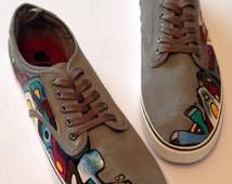 Unique graffiti shoes related items | Etsy