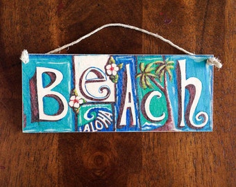 Waikiki Sign Hawaiian Sign Tropical Beach Decor