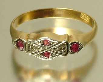 Diamond chip ring | Etsy