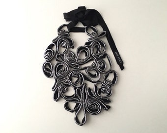 Fabric cord necklace | Etsy