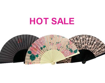 Designer hand fans by FANCYHandFans on Etsy