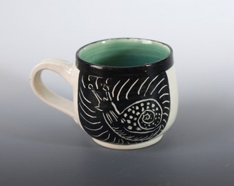 Sgraffito mug | Etsy