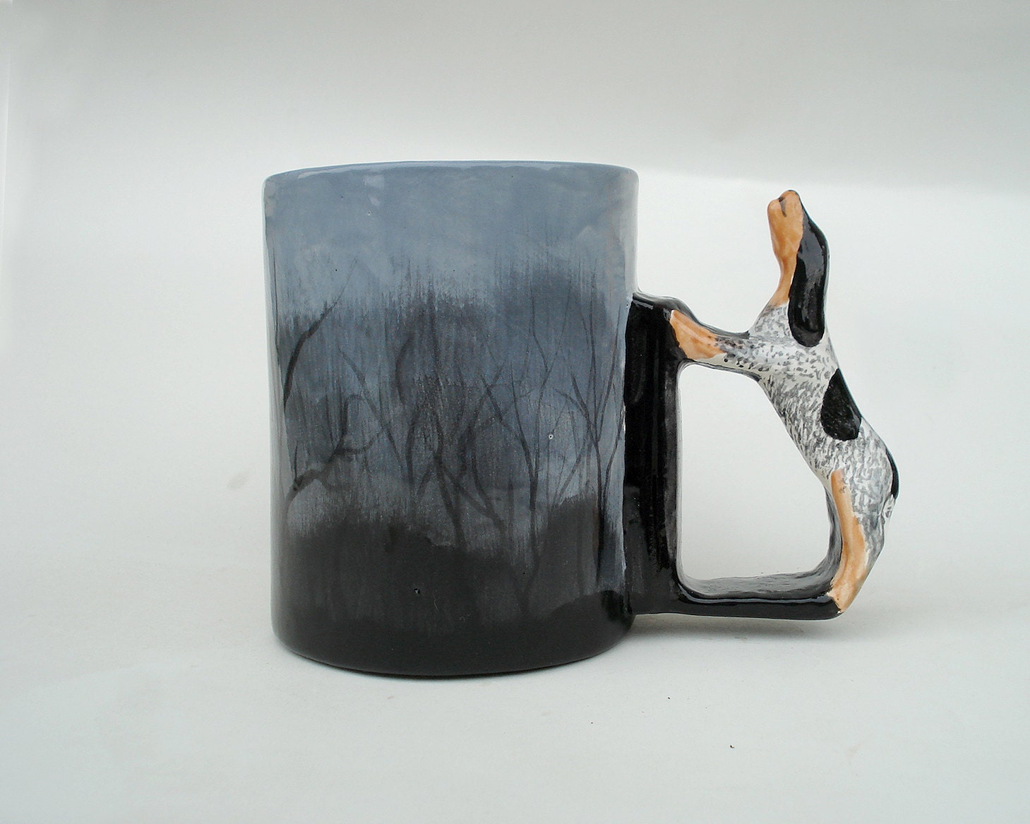 Bluetick Coonhound Mug Dog Handle Cup Coon Dog Novelty