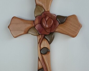 Unique intarsia cross related items | Etsy