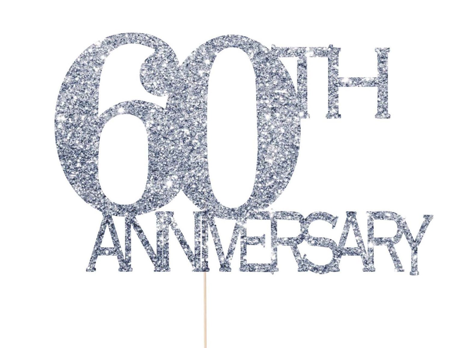 60th Anniversary Cake Topper 60th Anniversary Decorations