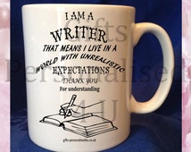 Unique mug for writer related items | Etsy