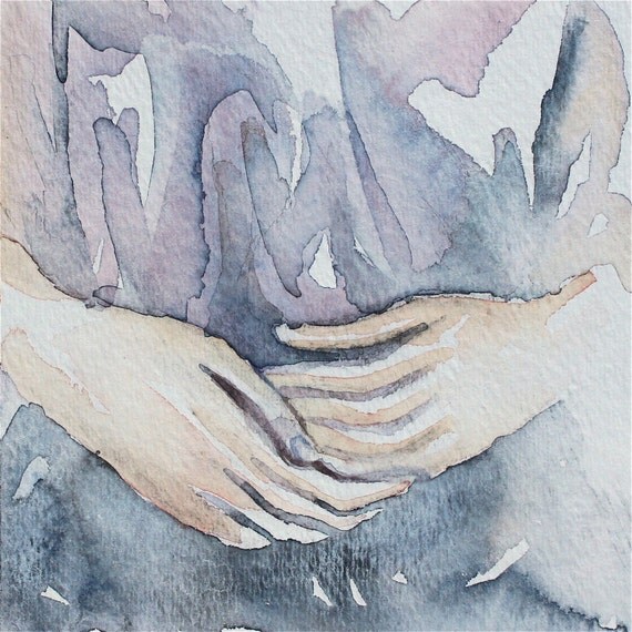 repose . original watercolor painting illustration