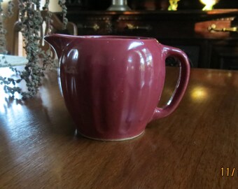 Red ceramic pitcher | Etsy