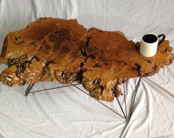 Burl wood table | Etsy