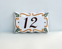 Unique ceramic house number related items | Etsy