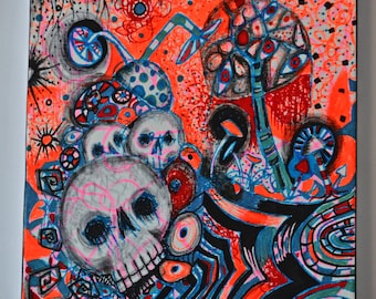 New Gothic Psychedelic Art For SalePainting For SaleBright