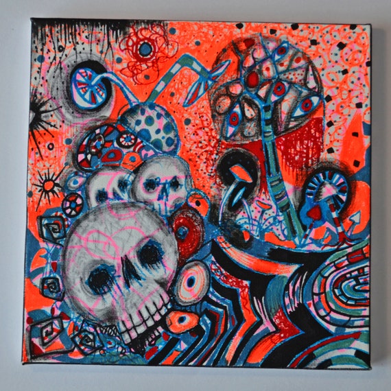 New Gothic Psychedelic Art For SalePainting For SaleBright