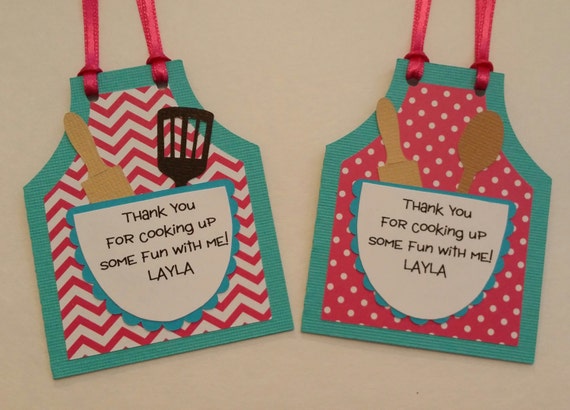 Cooking Party Favor Tags Baking Party Favor Tags Birthday