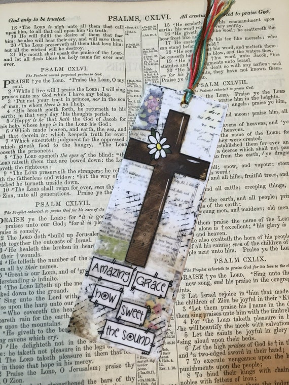 Cross Bookmark Amazing Grace Bookmark Bible Study Gift
