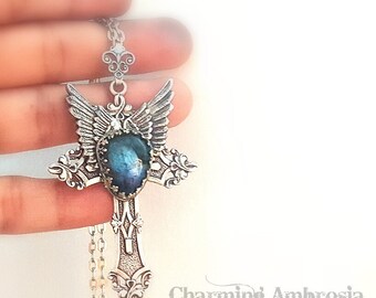 Ornate cross pendant | Etsy