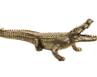 Gold crocodile | Etsy