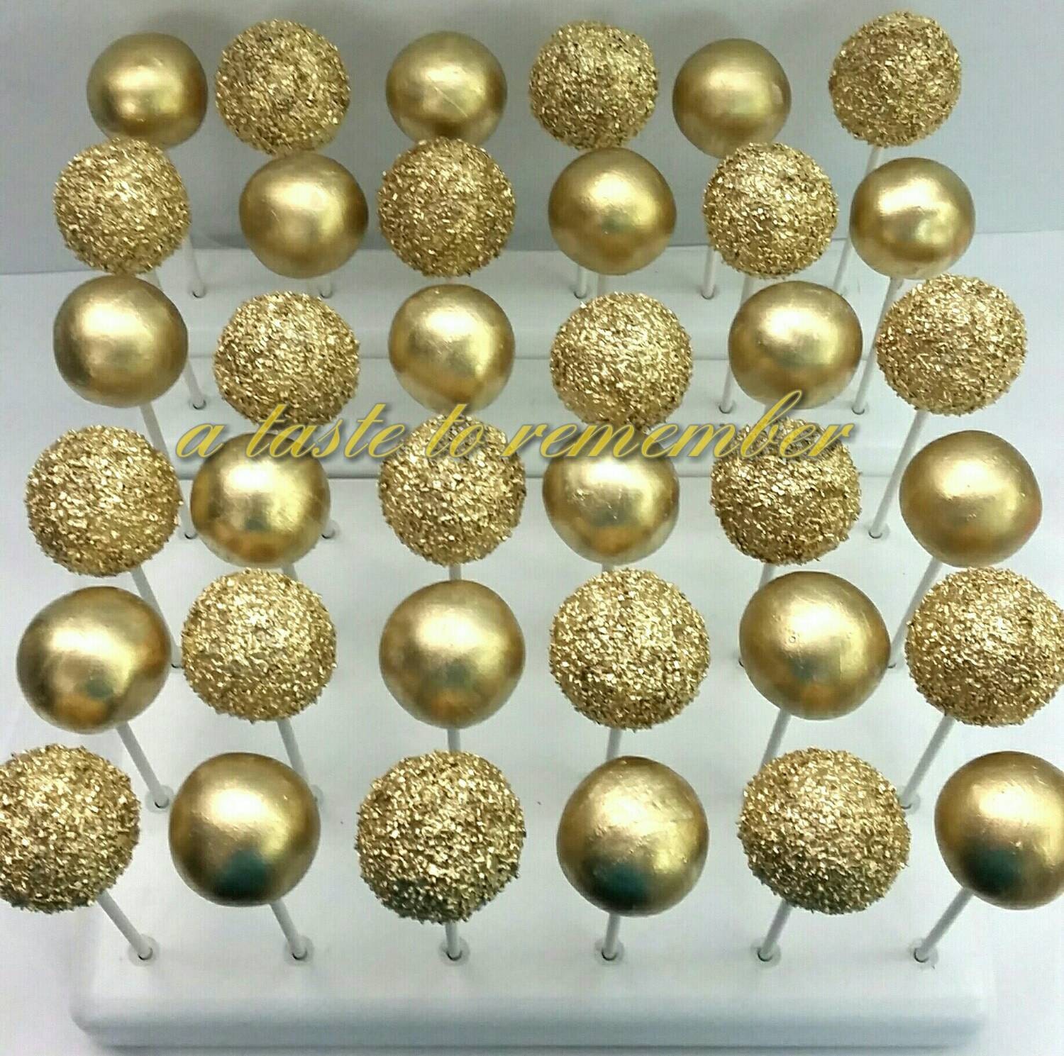 12 Gold Cake Pops