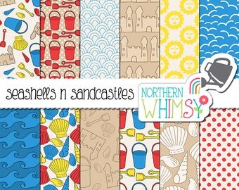 Beach Digital Paper Donuts Digital Paper Pack Summer Fashion