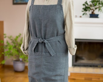 Linen apron | Etsy