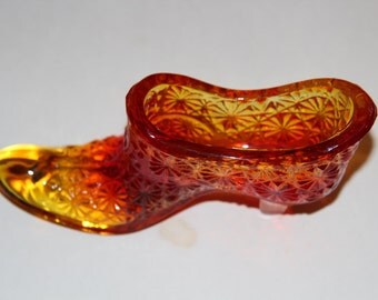 Fenton glass shoe | Etsy