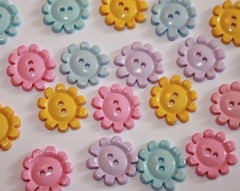 Flower shape buttons | Etsy