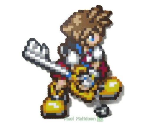 Kingdom Hearts: Chain of Memories Sora Pixel Art