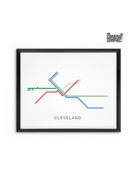 Cleveland Rapid Transit Map Cleveland Ohio RTA Metro Lines
