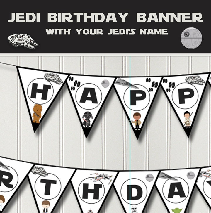 Star Wars birthday banner Personalized with your child's