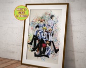 Anime Watercolor Posters by OtakuCave on Etsy