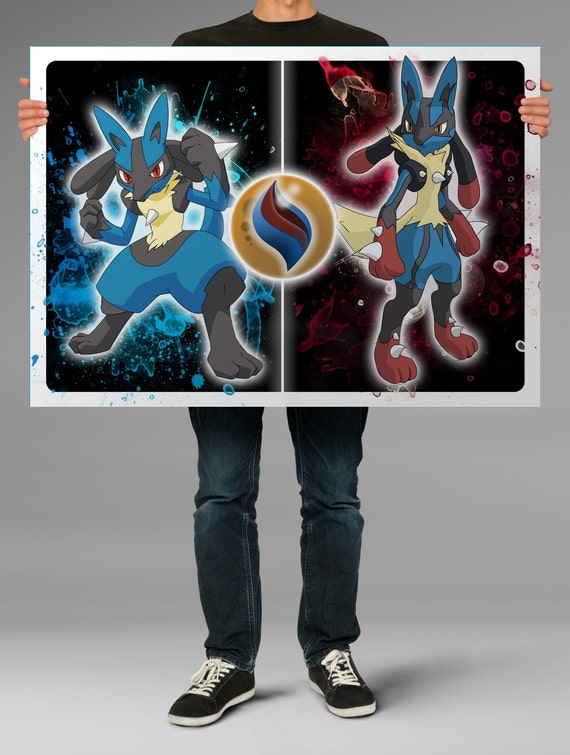 Lucario And Mega Lucario Lucarionite Mega Evolution Stone
