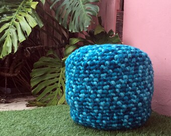 Turquoise pouf | Etsy