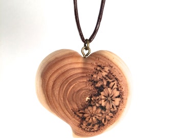 Wood burned heart | Etsy