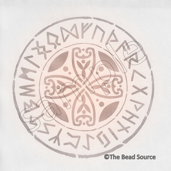 Celtic Stencil Runes Celtic Circle ancient by TheBeadSource