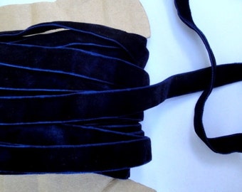 Blue velvet ribbon | Etsy