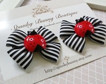Unique ladybug hair bow related items | Etsy