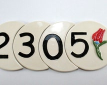 Unique ceramic house number related items | Etsy