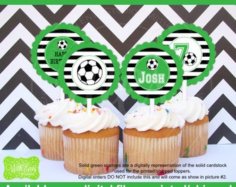 soccer printable toppers or circles for cupcakes tags stickers