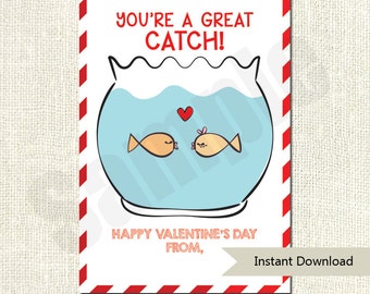 Fish bowl valentine | Etsy