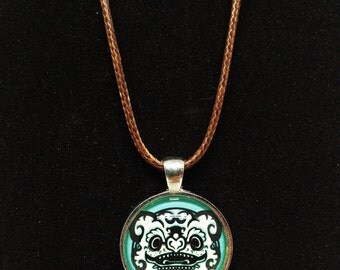 Fu Dog Lion Vinyl Sticker by TitaniumMelon on Etsy