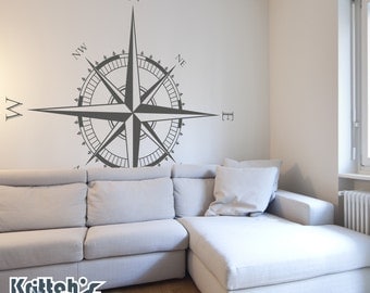 Compass decal | Etsy