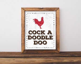 Cock a doodle doo | Etsy