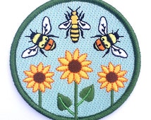 Unique bee patch related items | Etsy