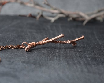 Tree branch necklace | Etsy