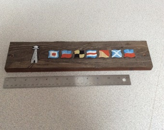 Nautical flag sign | Etsy