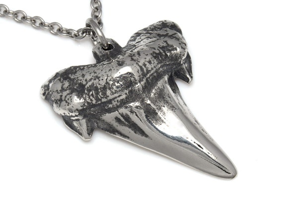 Big Shark Tooth Necklace Beach Jewelry Ocean Charm Animal